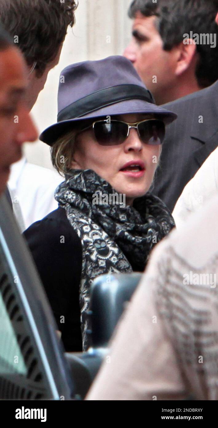 U.S performer Madonna, centre, during the filming of the movie "W.E ...