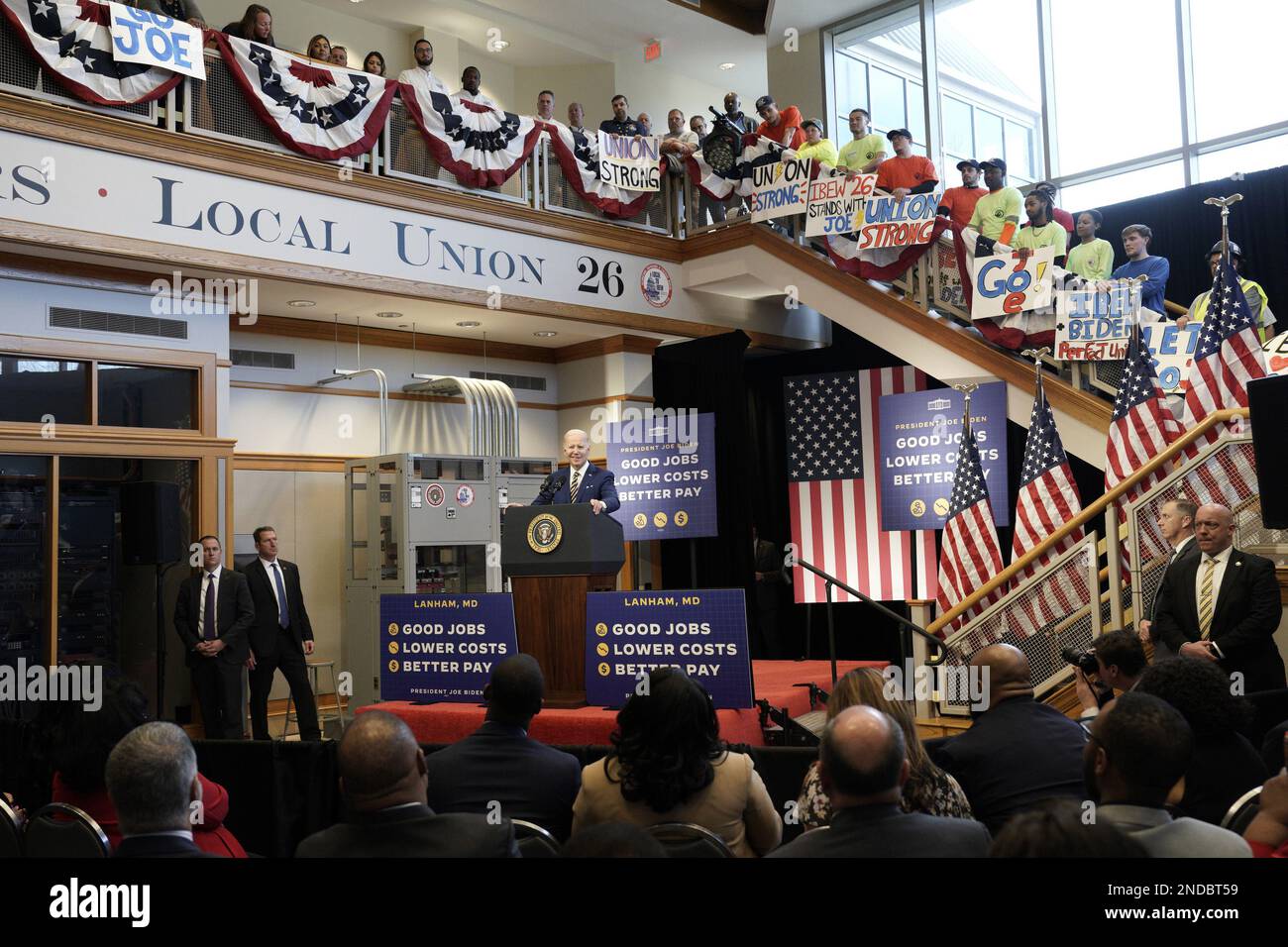Lanham, United States. 15th Feb, 2023. U.S. President Joe Biden ...