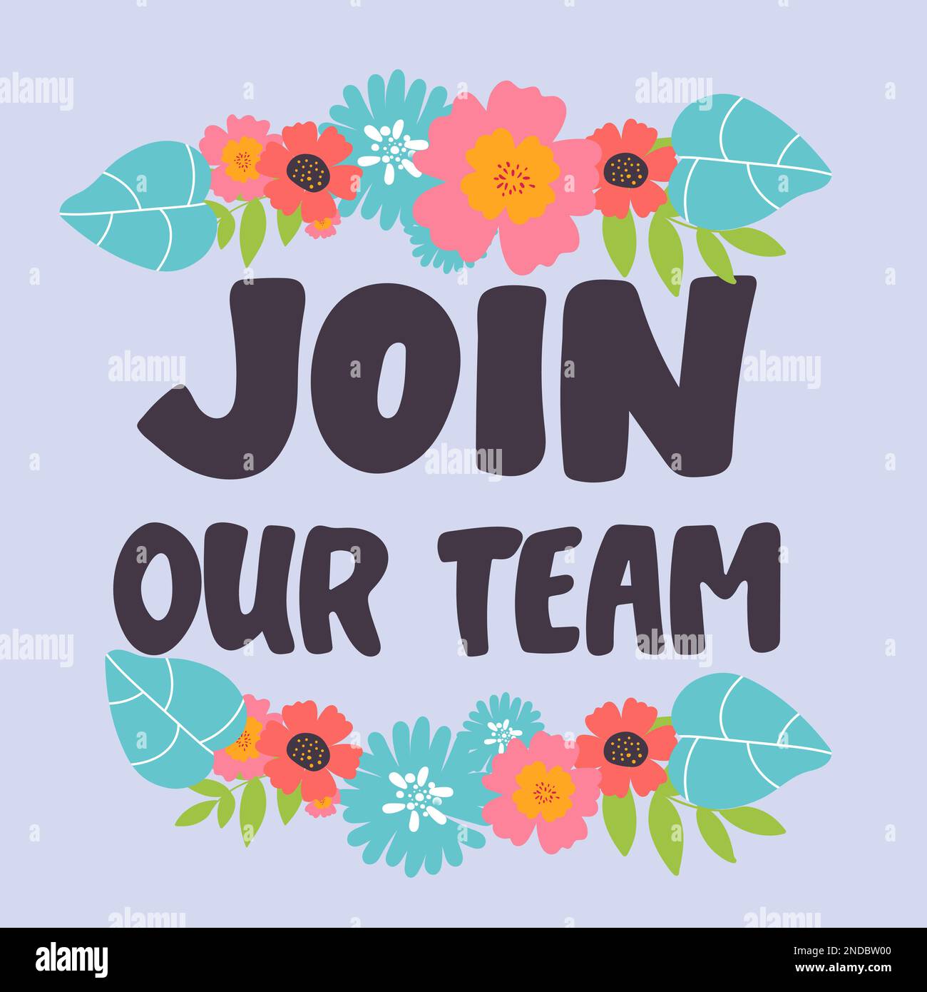 Join our team with sign vacant office chair white brush. Business ...