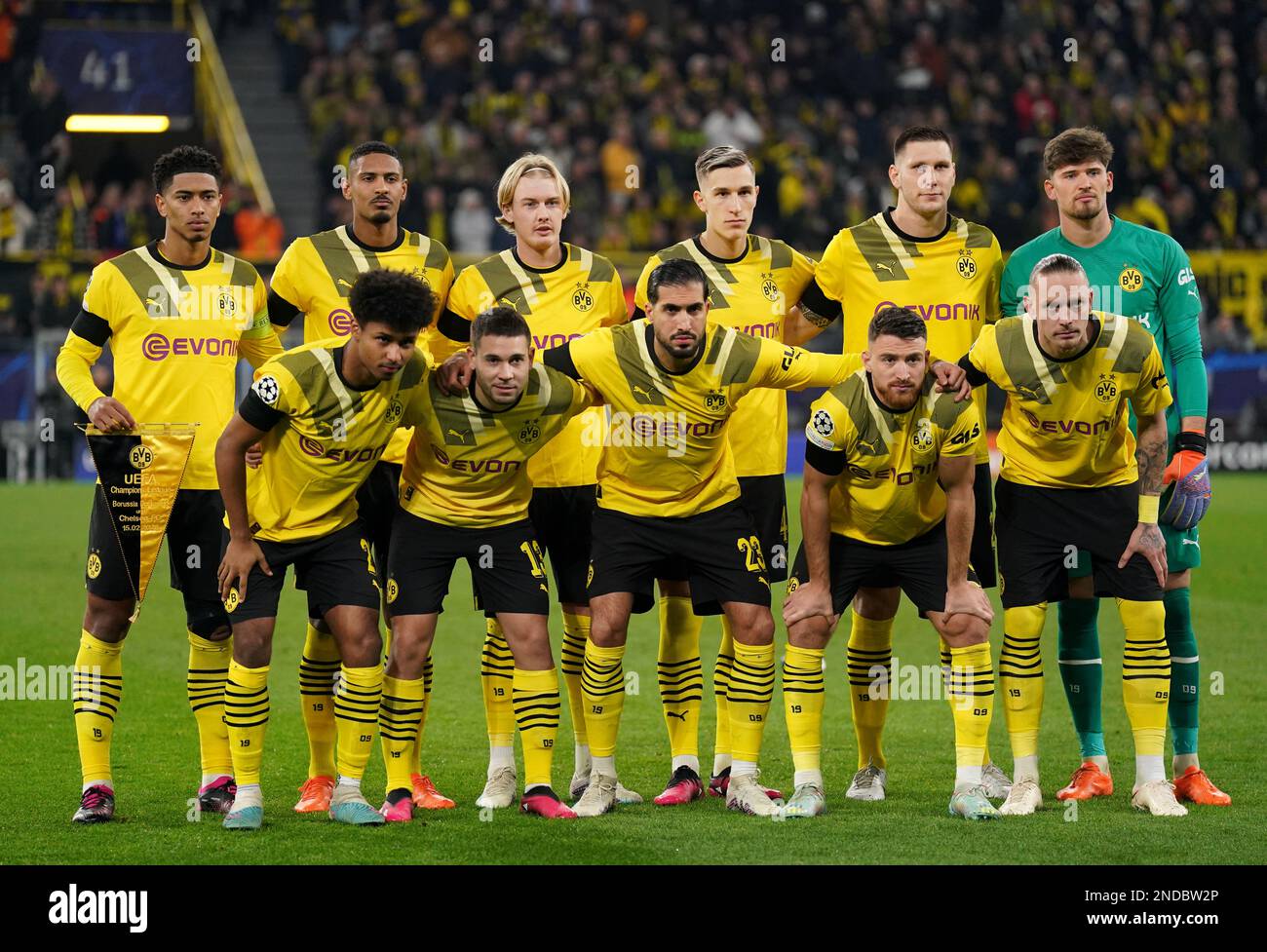 A Borussia Dortmund team group photo ahead of the UEFA Champions League ...
