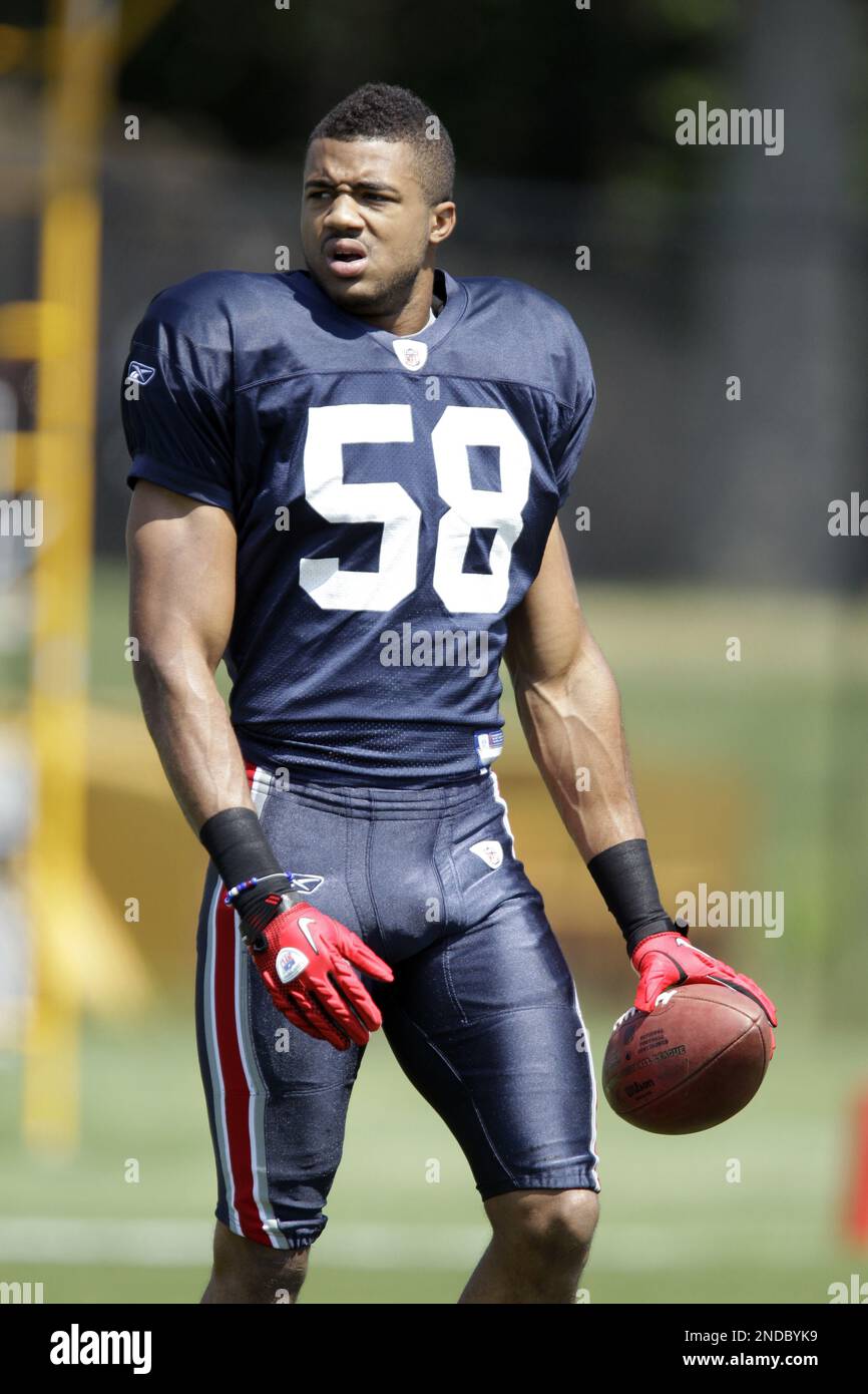 Buffalo Bills' Aaron Maybin at NFL football training camp in Pittsford ...