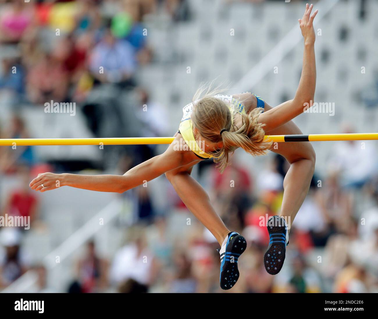 Sweden's Ebba Jungmark competes in a Women's High Jump qualification ...