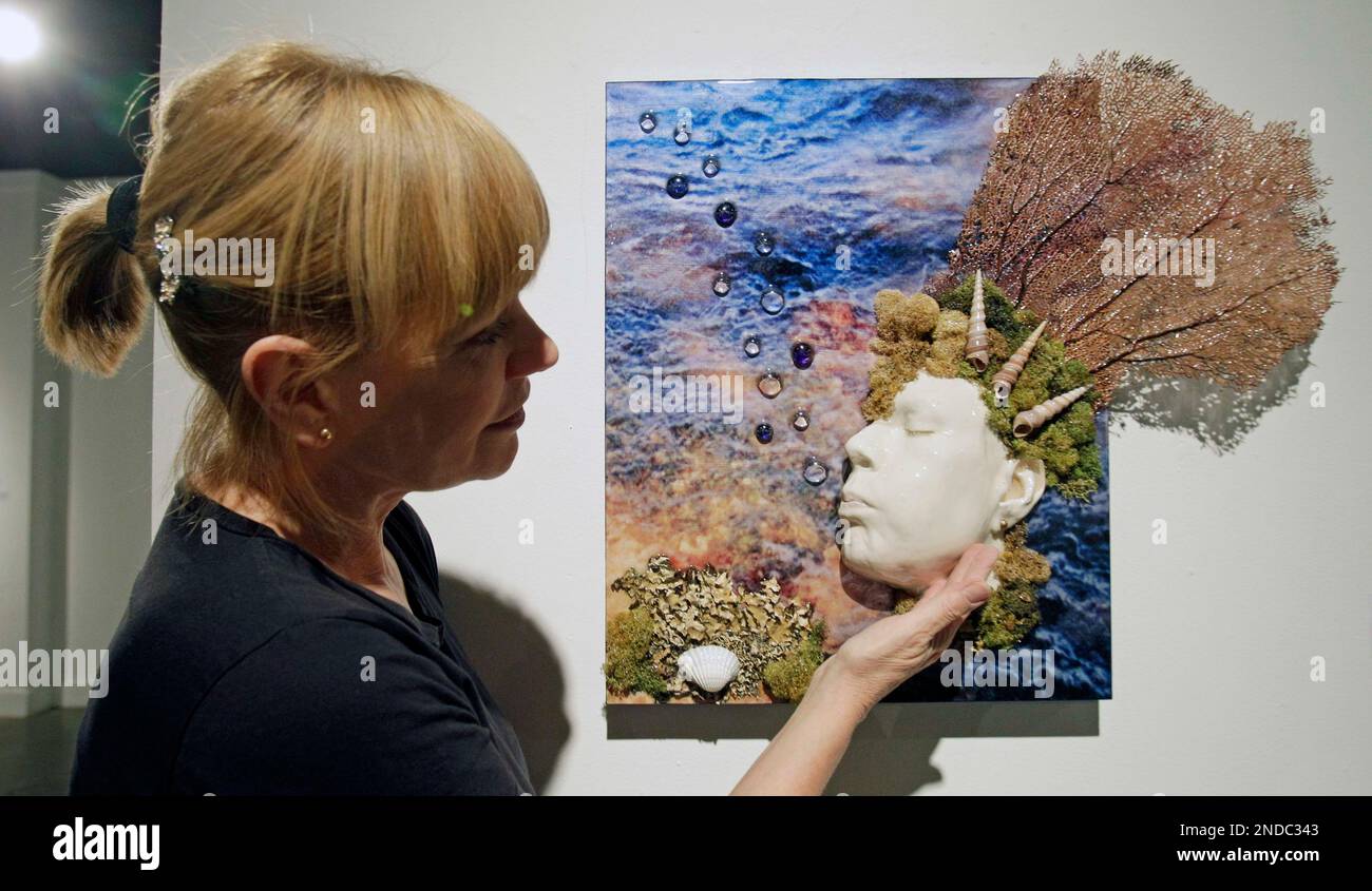 Donna Lee Steffens, mixed media artist, shows her work 'The Womb of ...