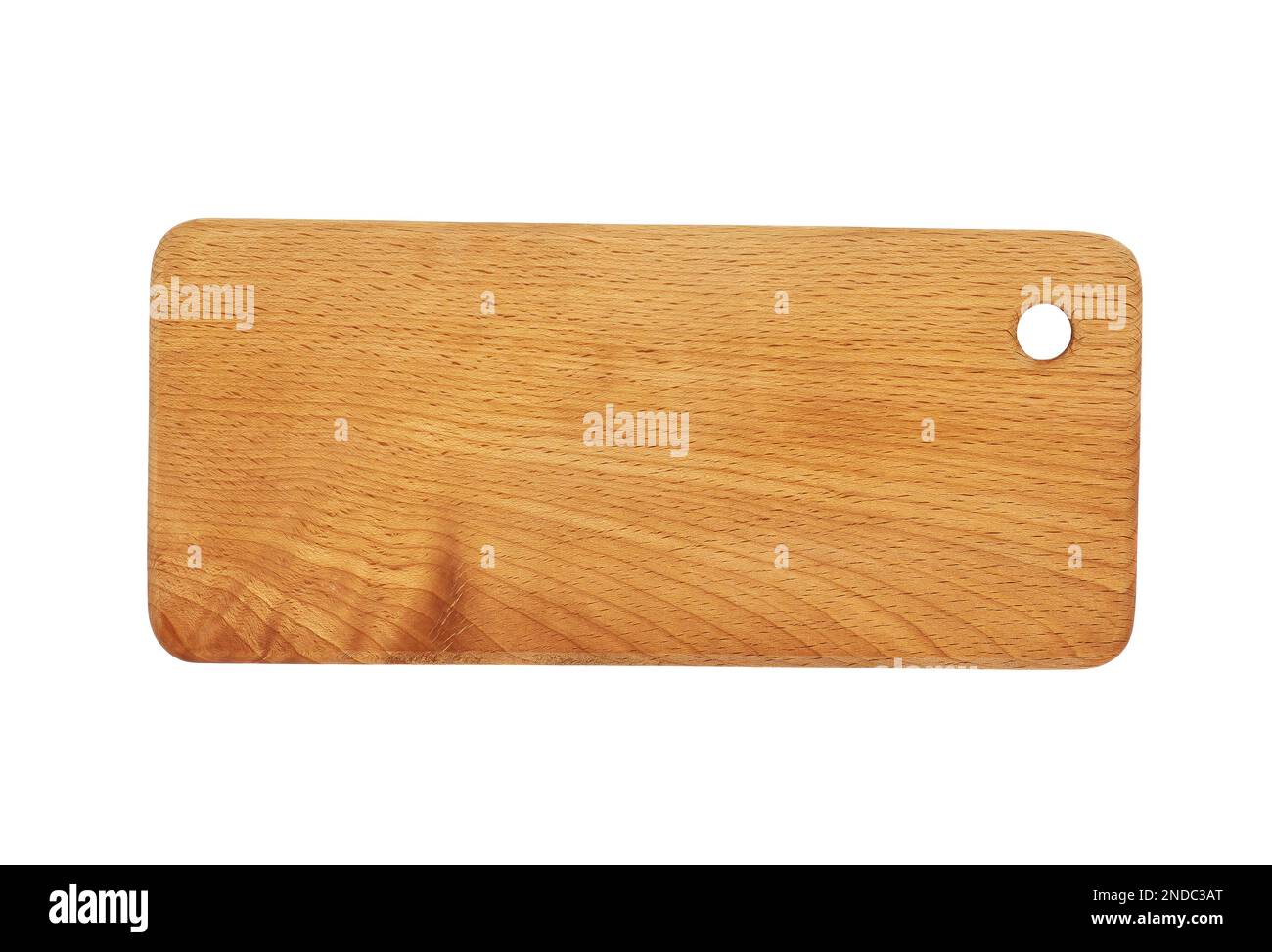 Image of rectangular shaped solid wood cutting board isolated on white ...