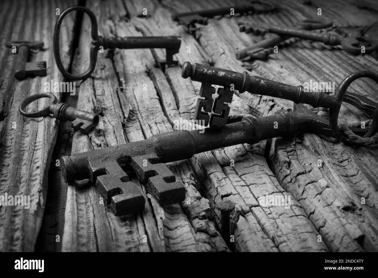 Forgotten Skeleton Keys Stock Photo - Alamy
