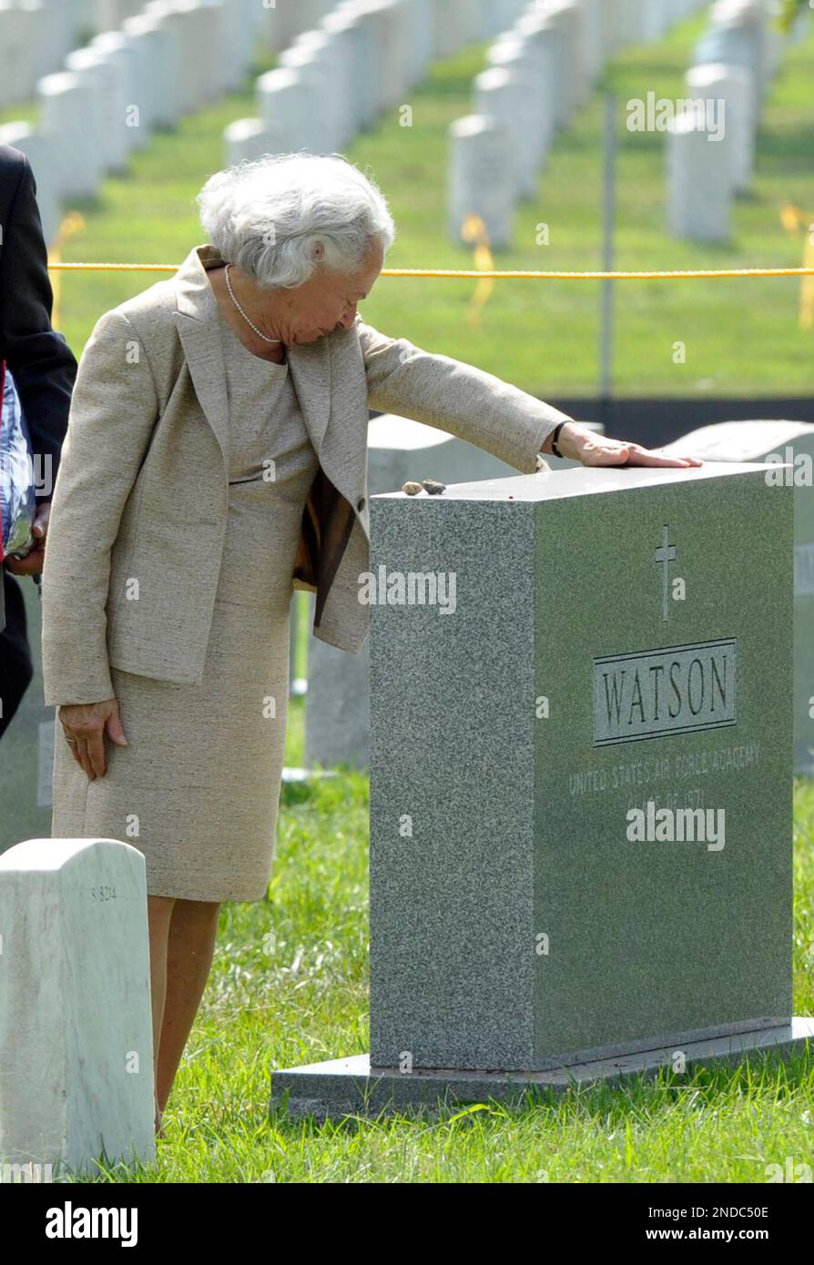 Edna Watson, wife of Lt. Col. Spann Watson, who served during World War ...