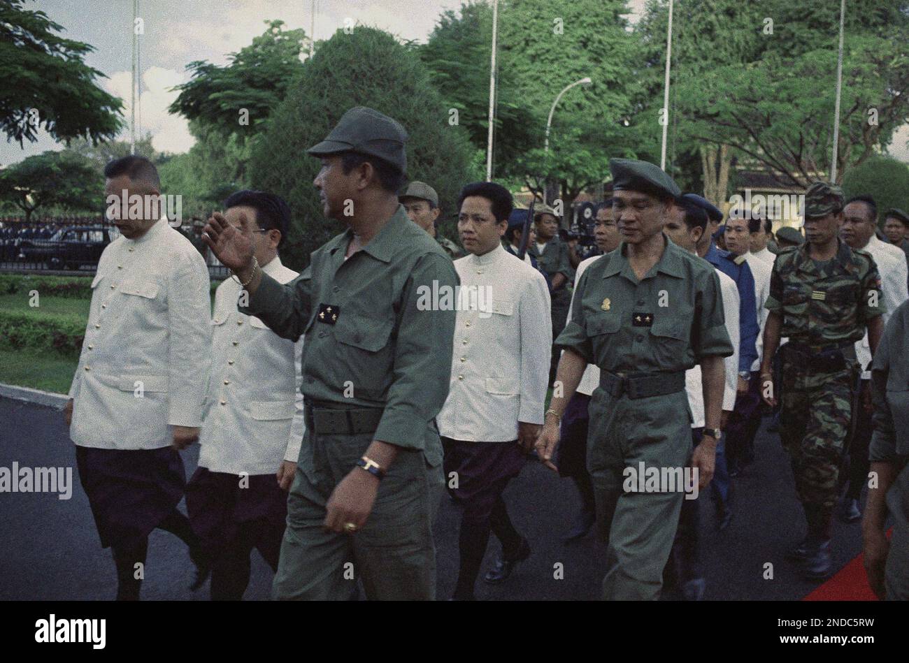 General Lon Nol, Prime Minister of Cambodia and followed by Lt. General ...