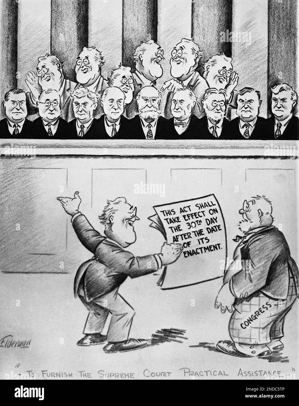 Cartoon on proposed reorganization of U.S. Courts this cartoon appeared ...