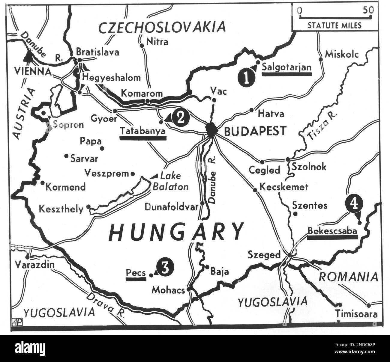 Map locates cities which were the scene shown Dec. 8, 1956 of clashes ...