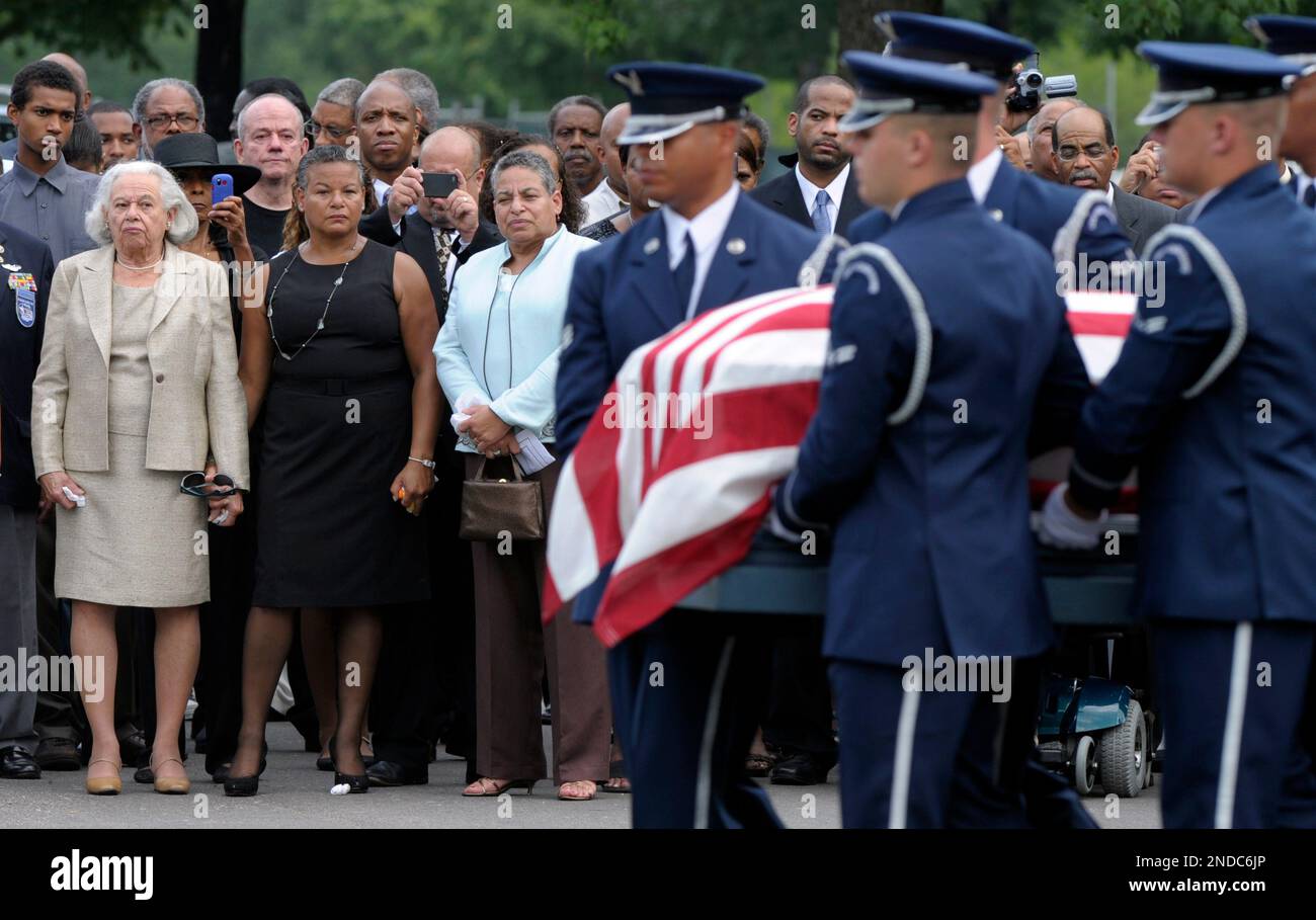 Edna Watson, left, wife of Lt. Col Spann Watson, who served during ...