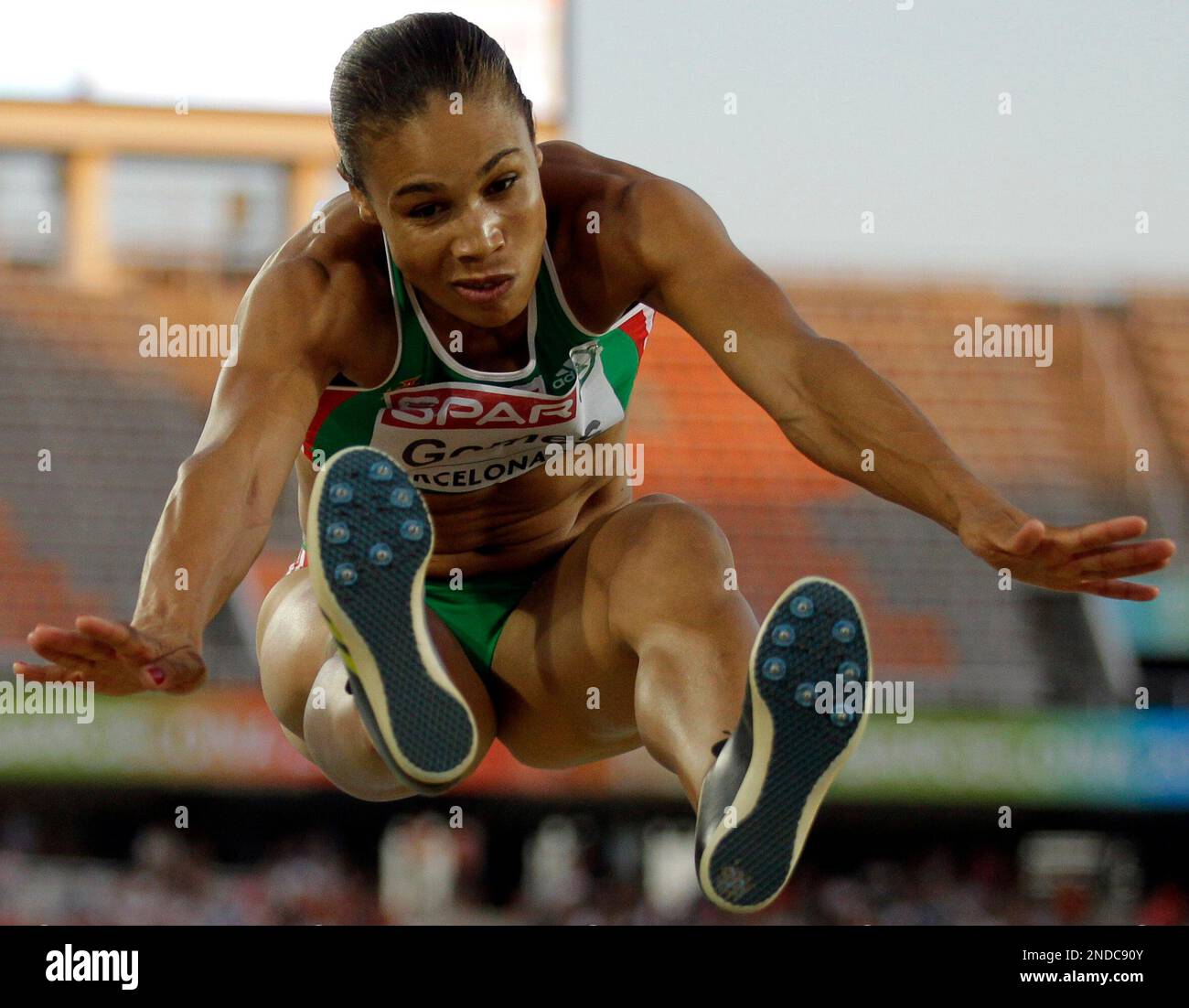 Portugal's Naide Gomes competes in the Women's Long Jump during the ...