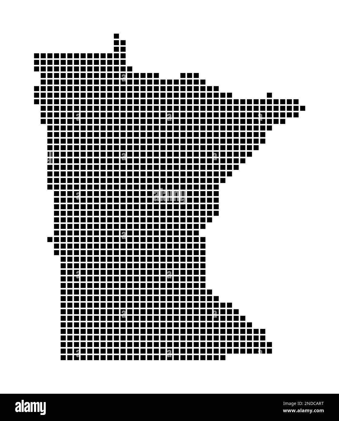 Minnesota map. Map of Minnesota in dotted style. Borders of the US ...