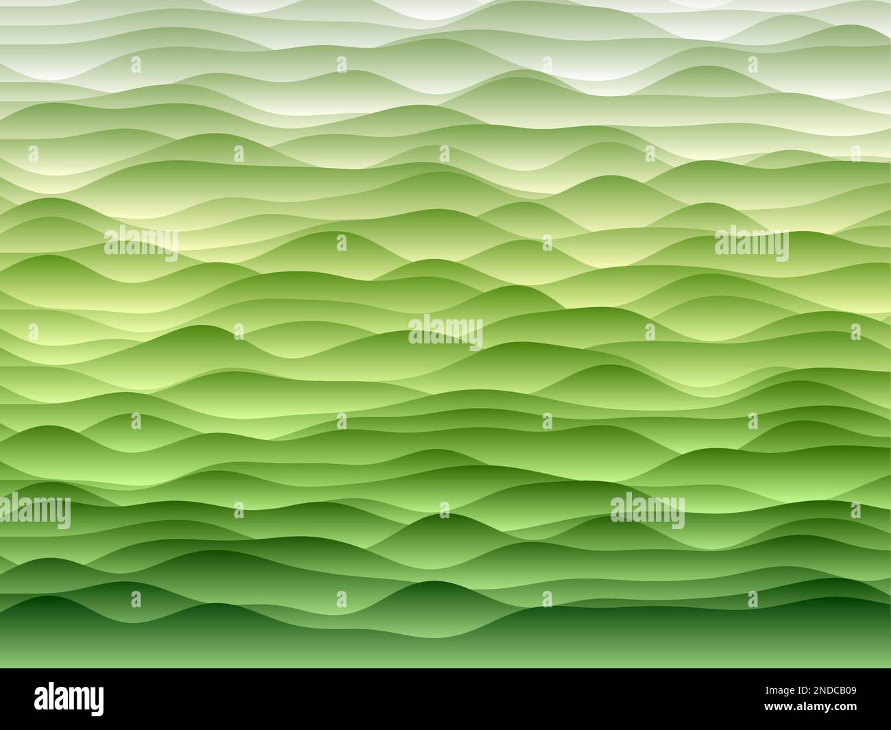 Abstract curves background. Smooth curves with gradients in light green colors. Elegant vector ...