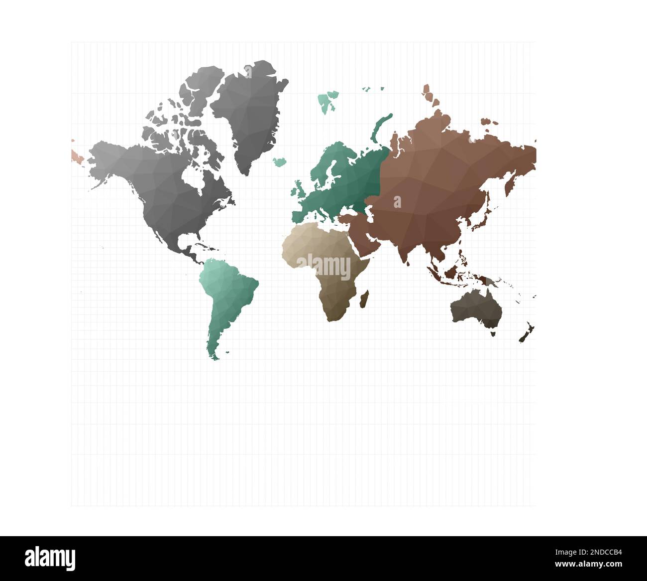 World map vector. Mercator projection. Exotic vector illustration Stock ...