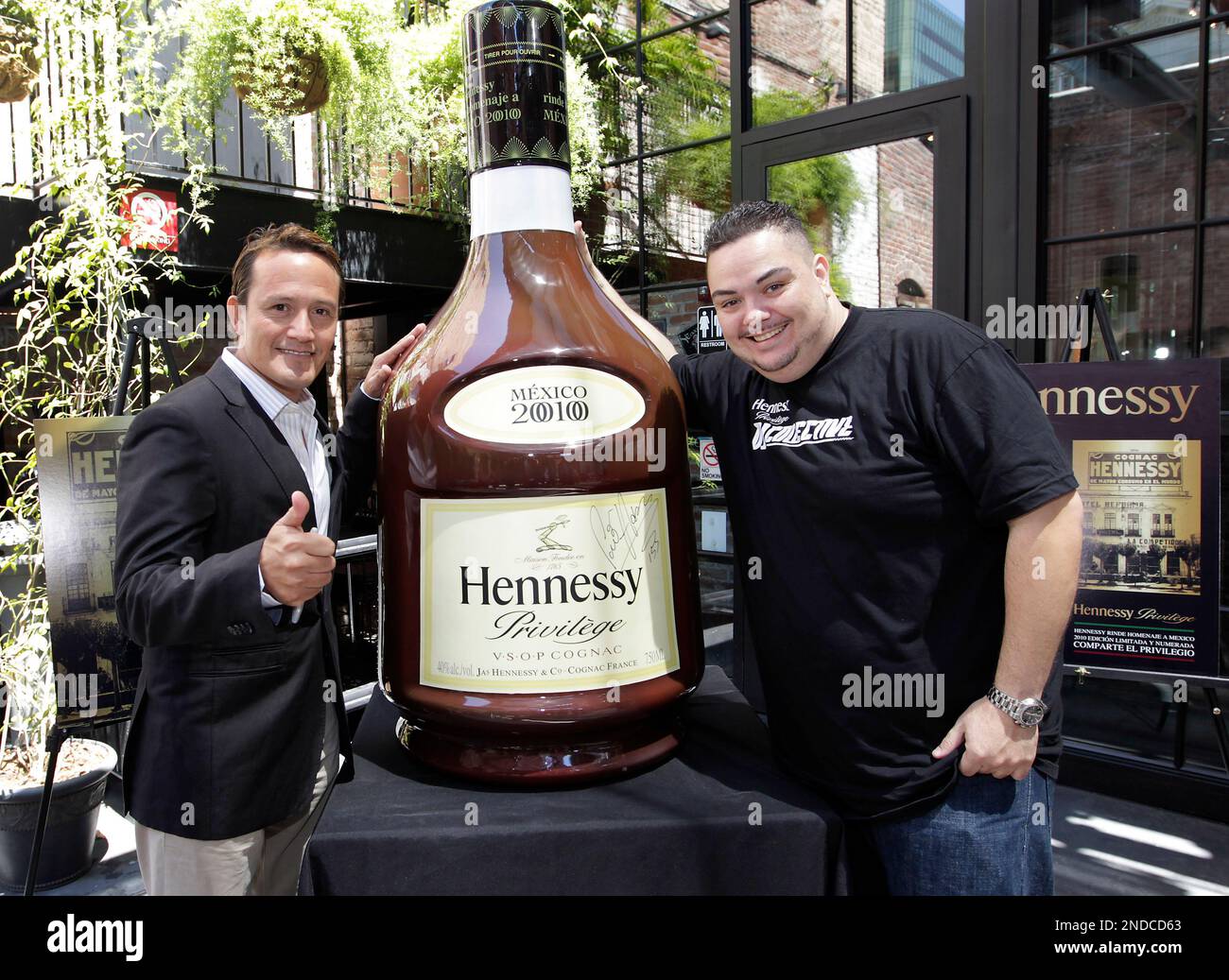 Mexican soccer player Luis Hernandez, left, and DJ Chino of WiLD 94.9 ...