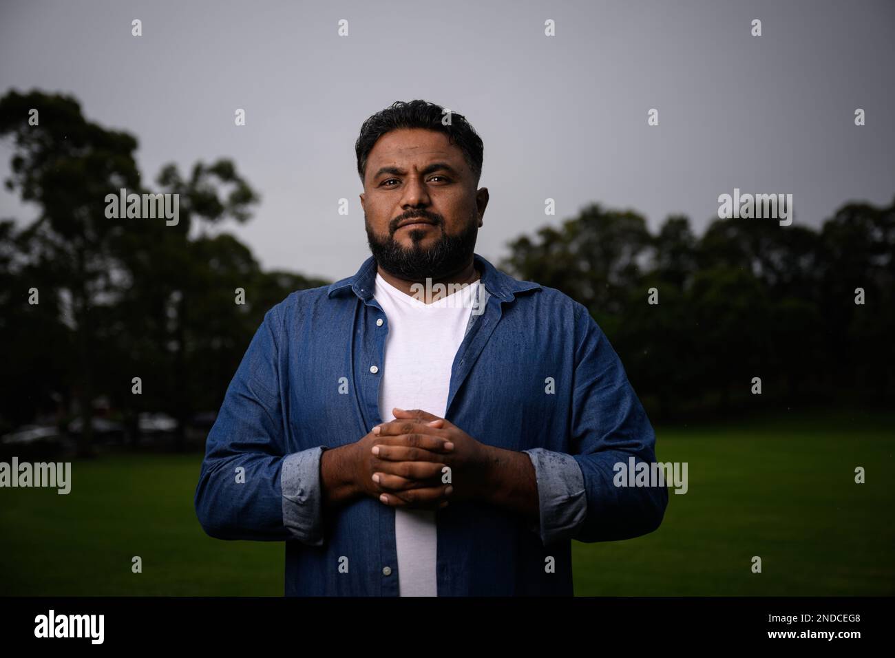 Iraqi refugee Ali Matar poses for a photograph, in Sydney, Tuesday ...