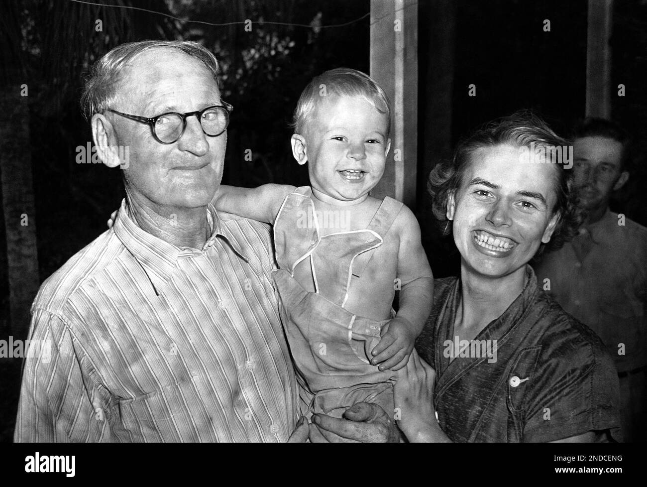 Karen Nelson with her son Tony, 16 months old, and Swan N. Nelson, her ...