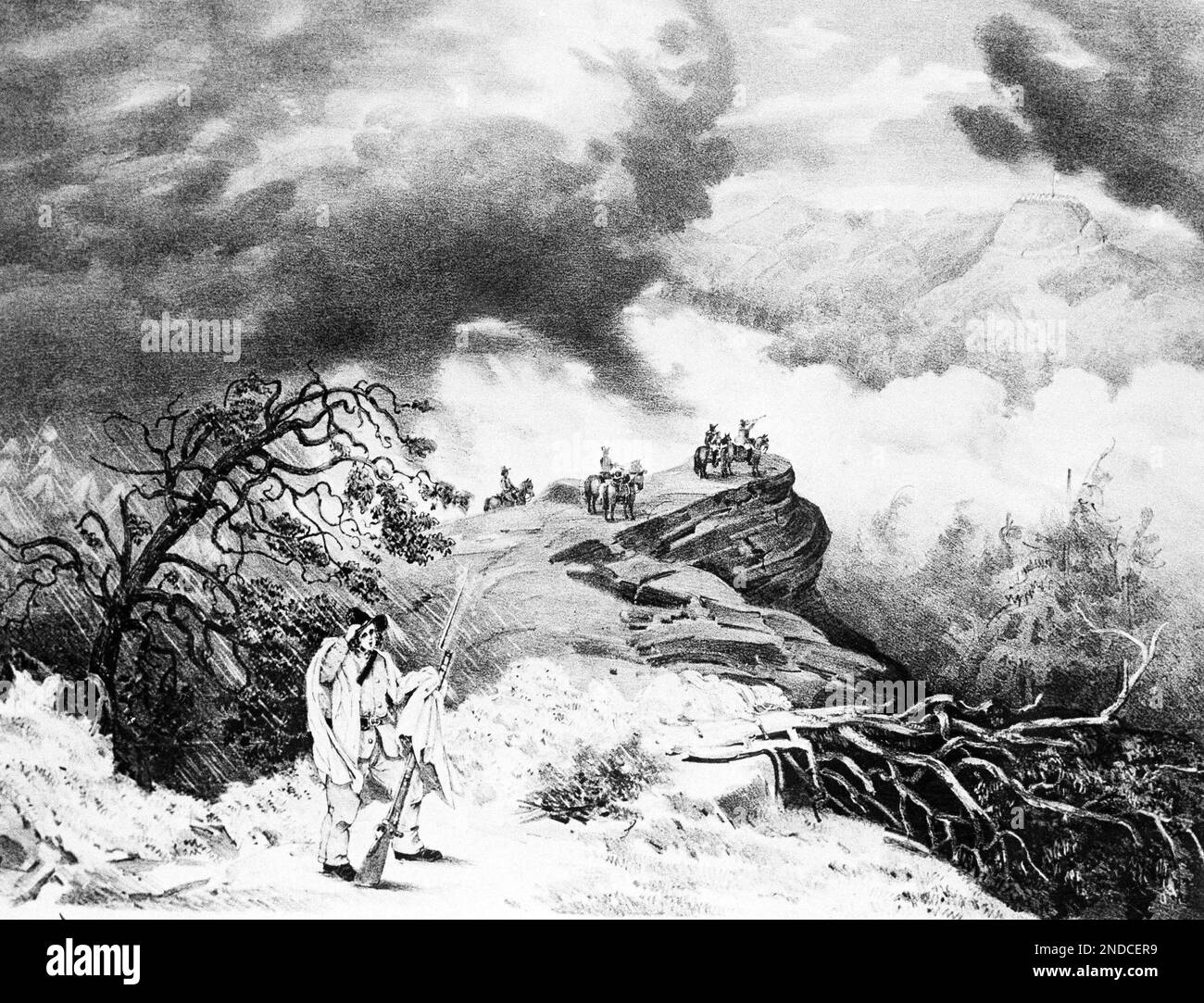 Cavalry scouts of General Robert E. Lee’s Confederate forces atop Big ...