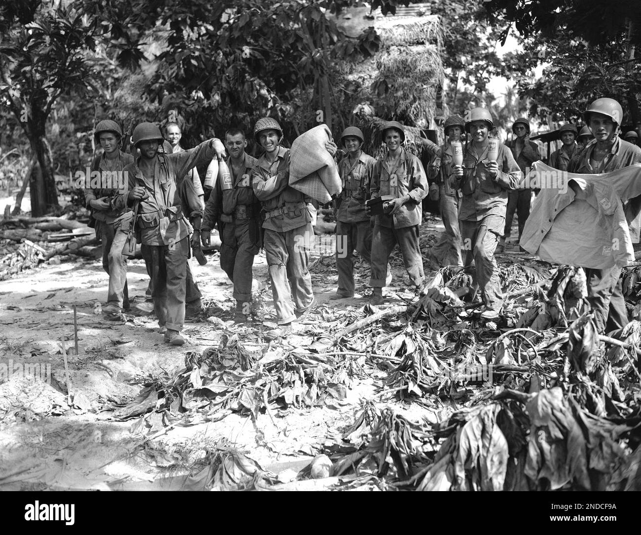 With the toughest fighting over, American soldiers walk out of battered ...