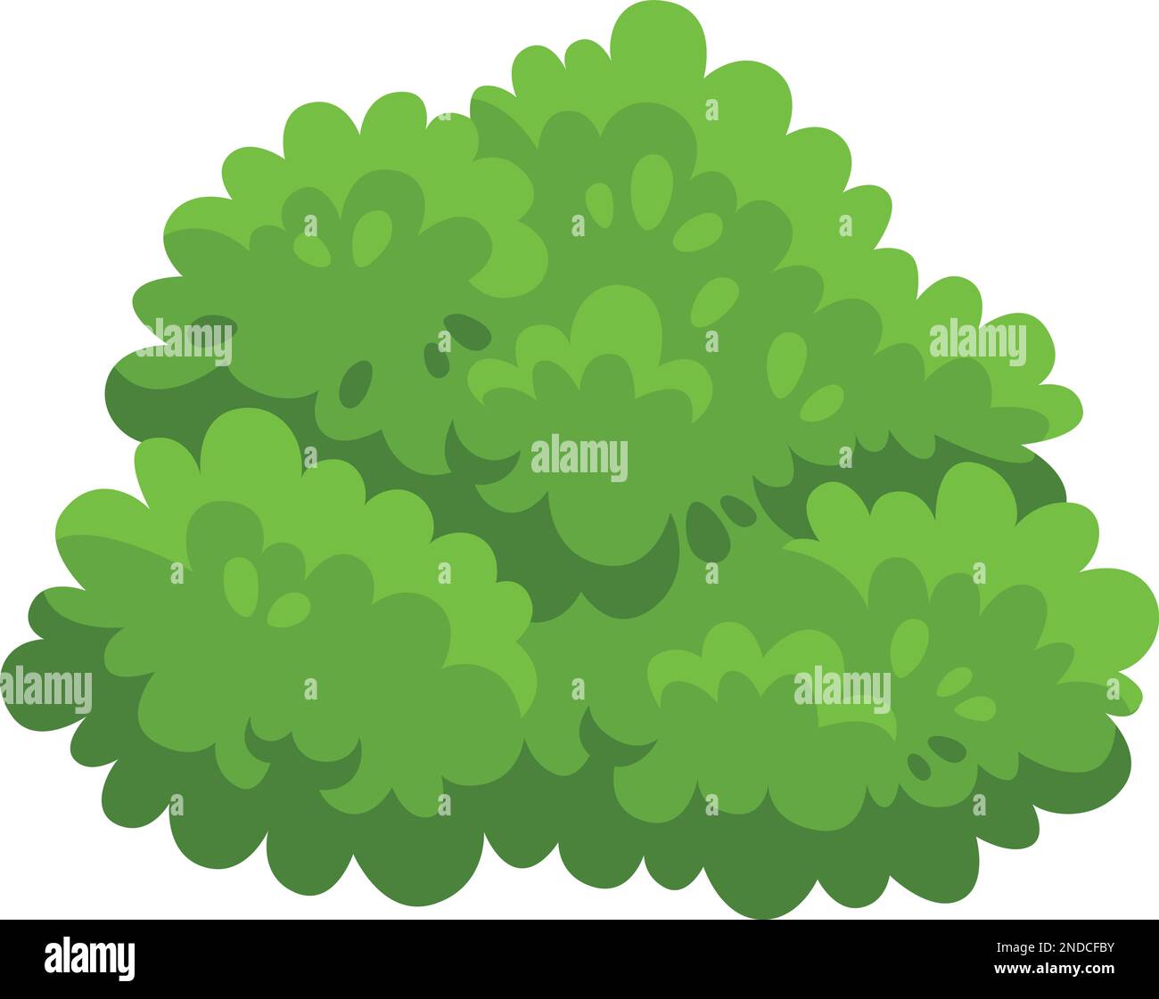 Green bush icon. Cartoon park plant foliage Stock Vector Image & Art ...