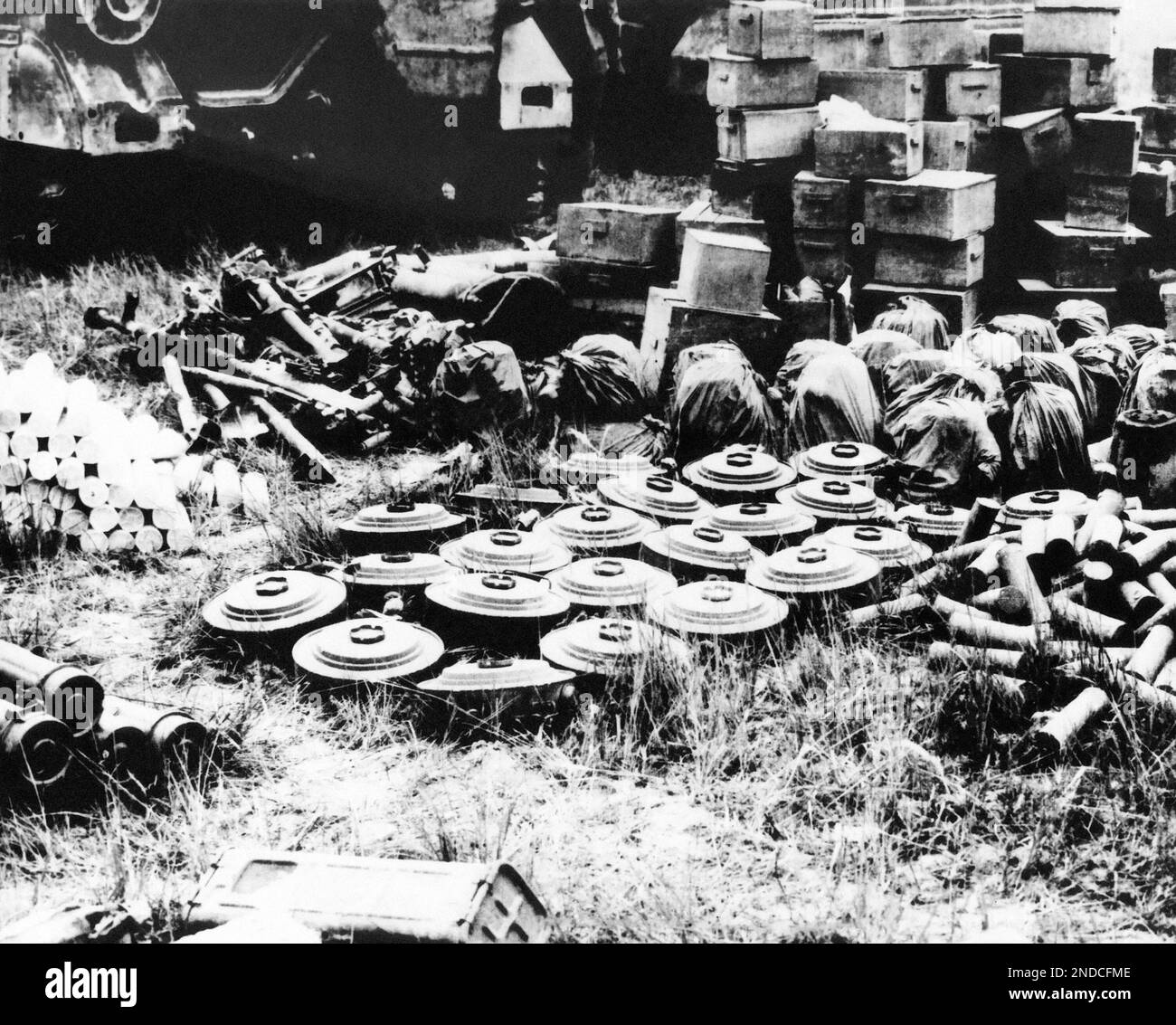 Weapons and ammunition, antitank mines, possible water mines ...