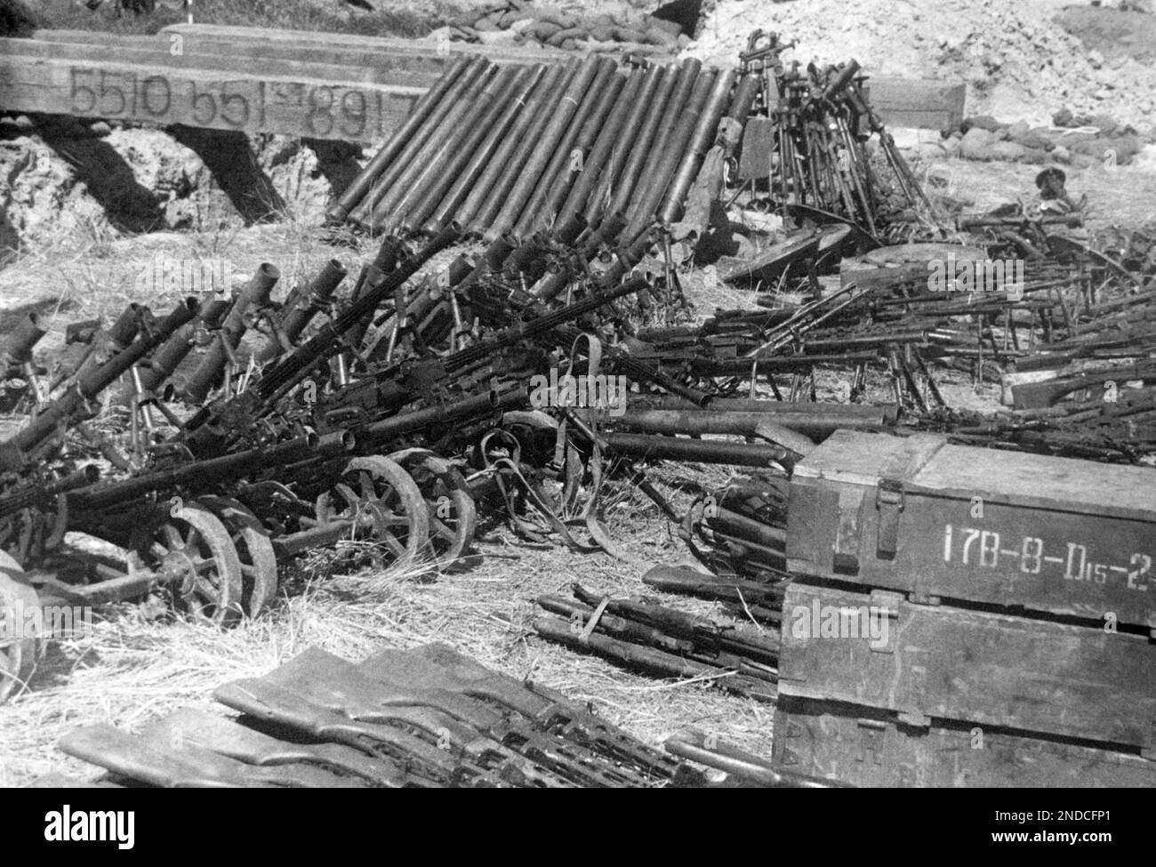 This stock of enemy weapons was captured by troopers of the 3rd ARVN ...