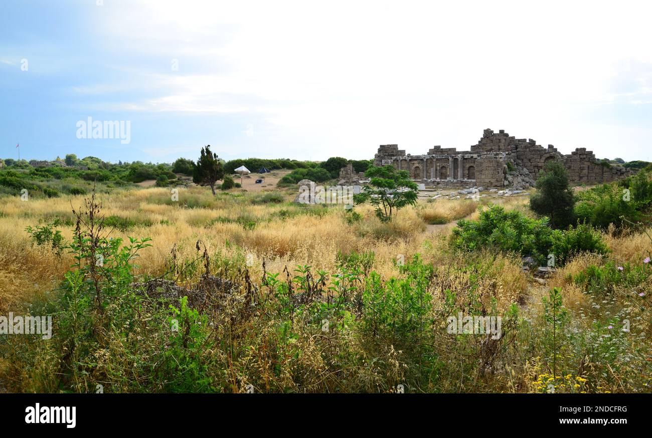 Side Ancient City - Antalya - TURKEY Stock Photo - Alamy