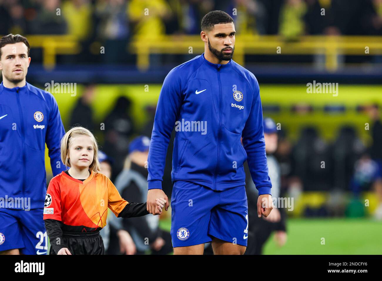 DORTMUND, GERMANY - FEBRUARY 15: Ruben Loftus-Cheek of Chelsea during ...