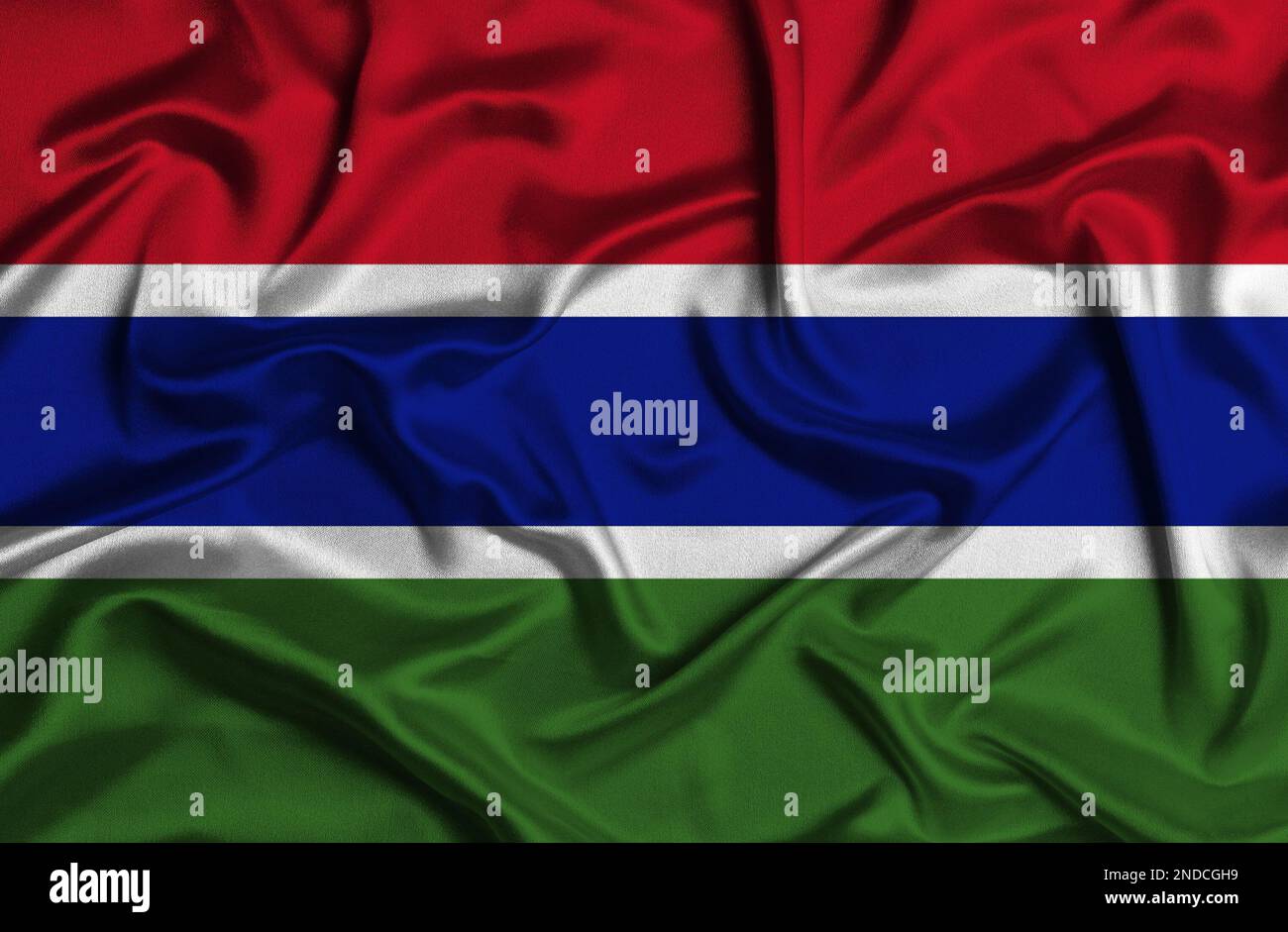 The crumpled national flag of Gambia Stock Photo - Alamy