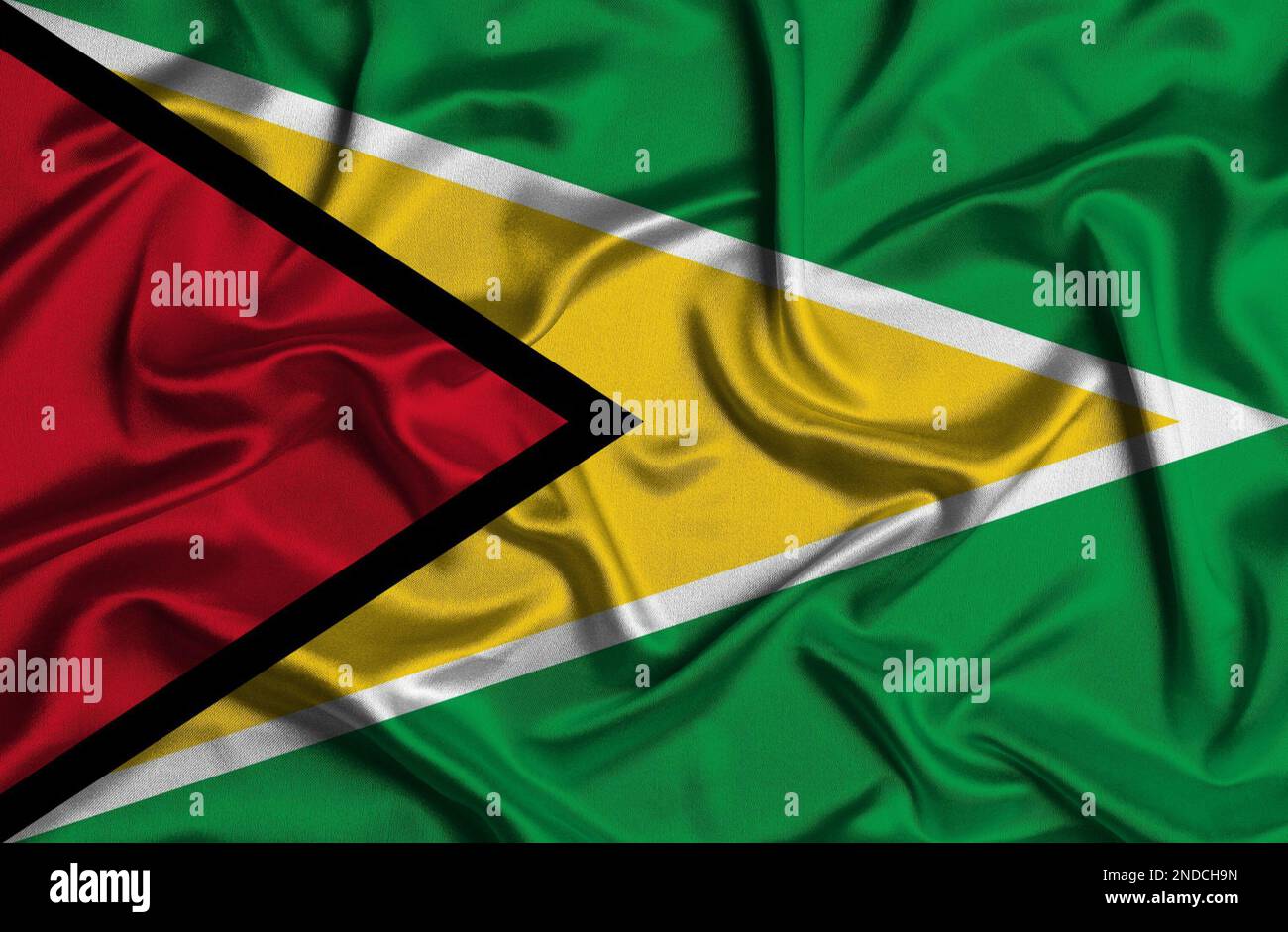 The crumpled national flag of Guyana Stock Photo - Alamy