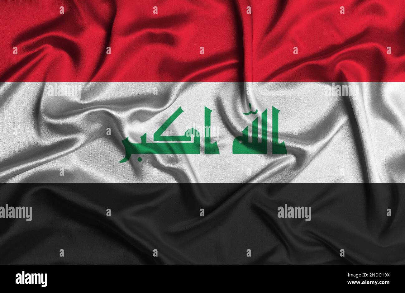 The crumpled national flag of Iraq Stock Photo - Alamy