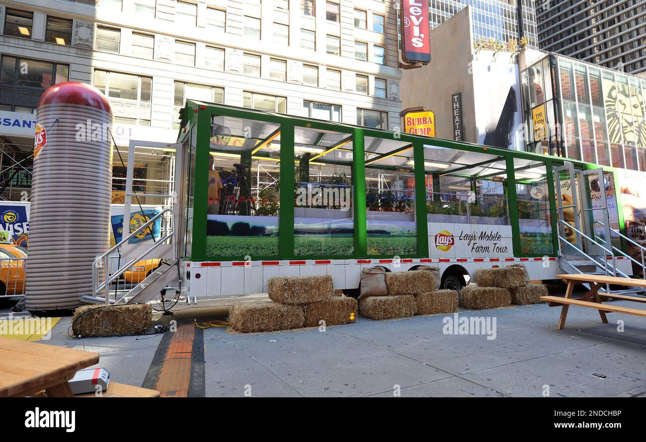 In this photograph taken by AP Images for Lay's, "Lay's Mobile Farm," a ...