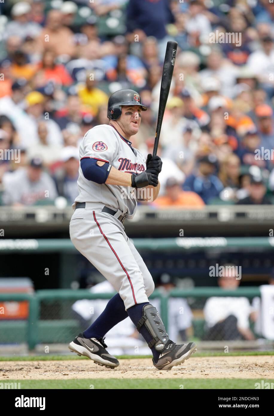 Minnesota Twins' Jim Thome bats against the Detroit Tigers in the sixth ...