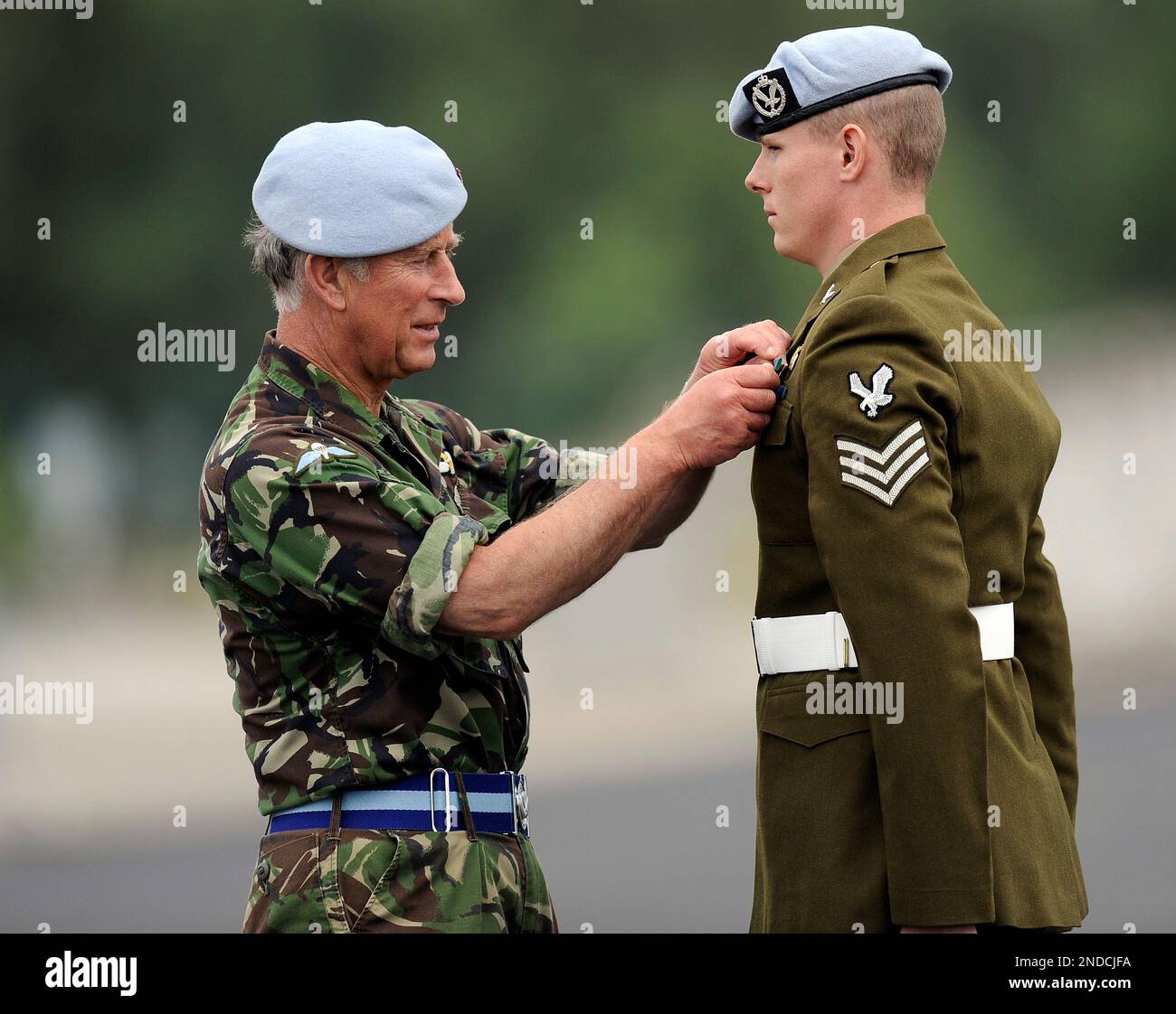 The Prince of Wales, left, Colonel-in Chief The Army Air Corps ...