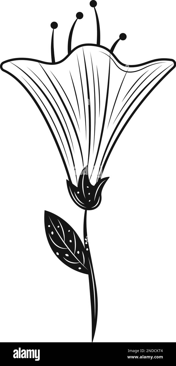 flower leaf colorless icon Stock Vector Image & Art - Alamy