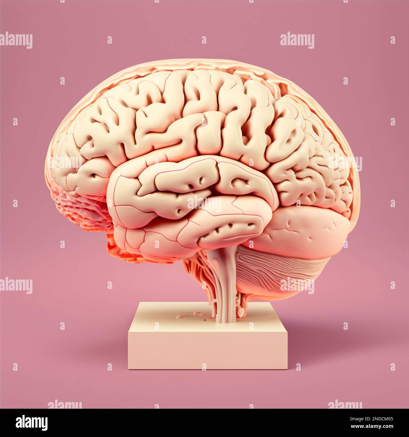 Plastic model of human brain, isolated ps 10 Stock Photo - Alamy