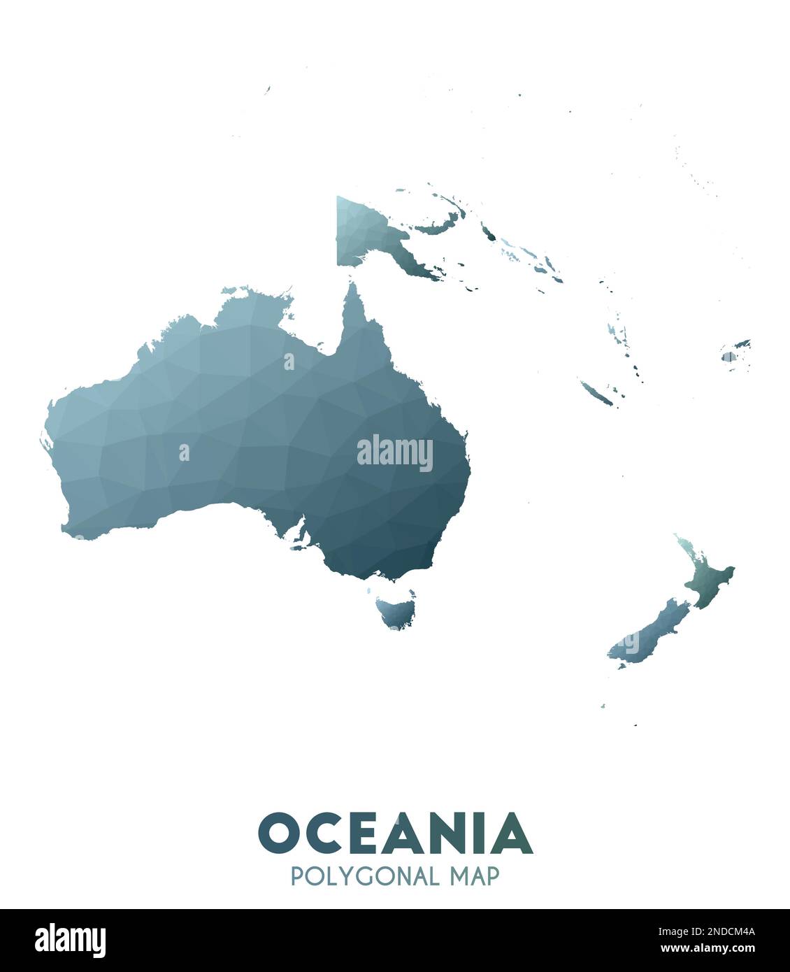 Oceania Map. actual low poly style continent map. Splendid vector illustration Stock Vector ...