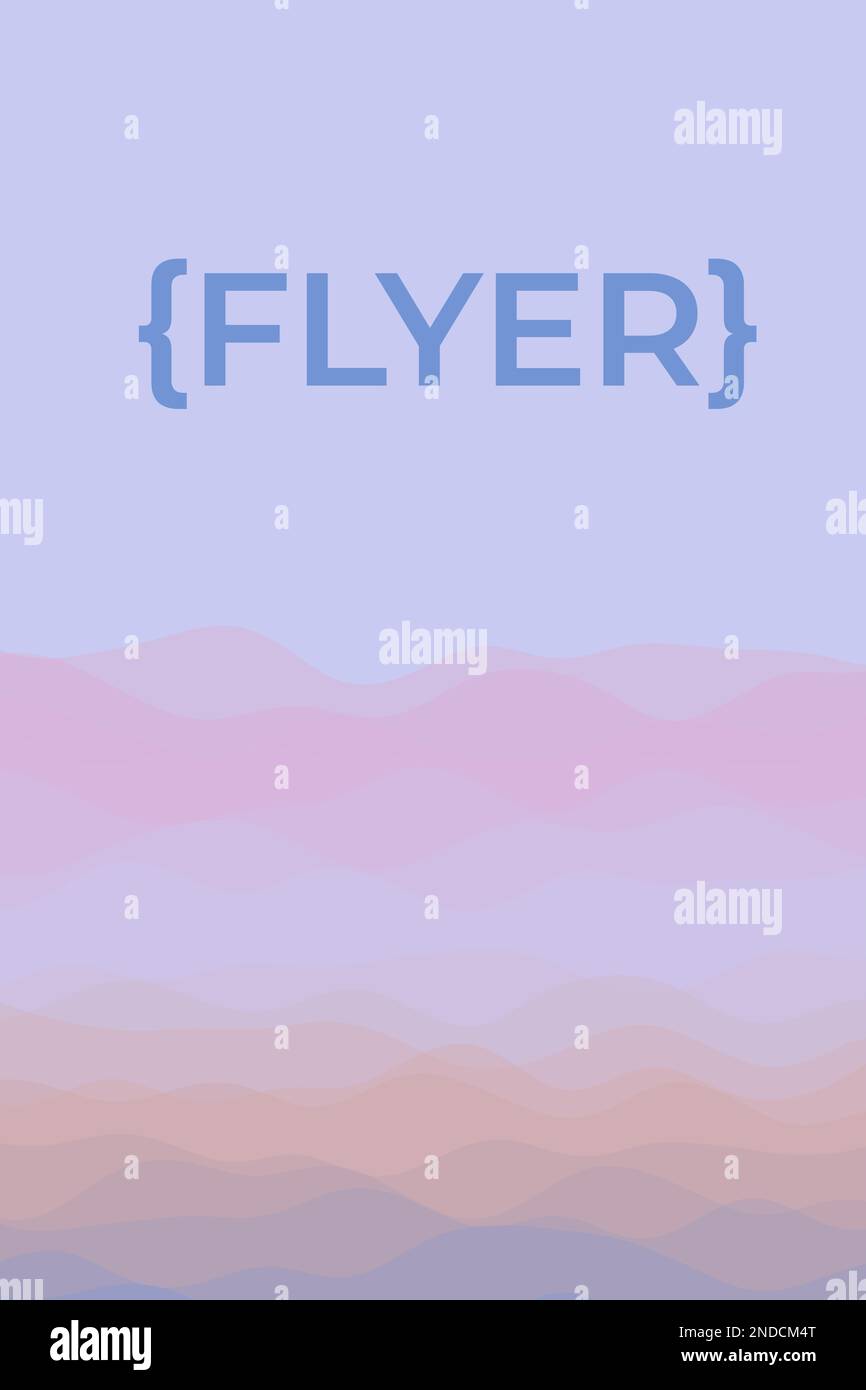 Cover page template. Page template with soft curves in pastel blue ...