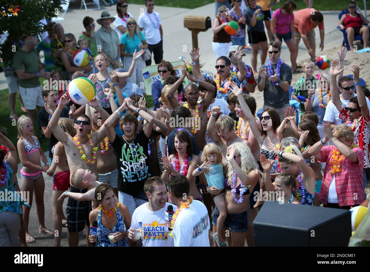 A crowd dances to live music during the Weather Channel's "Ultimate ...