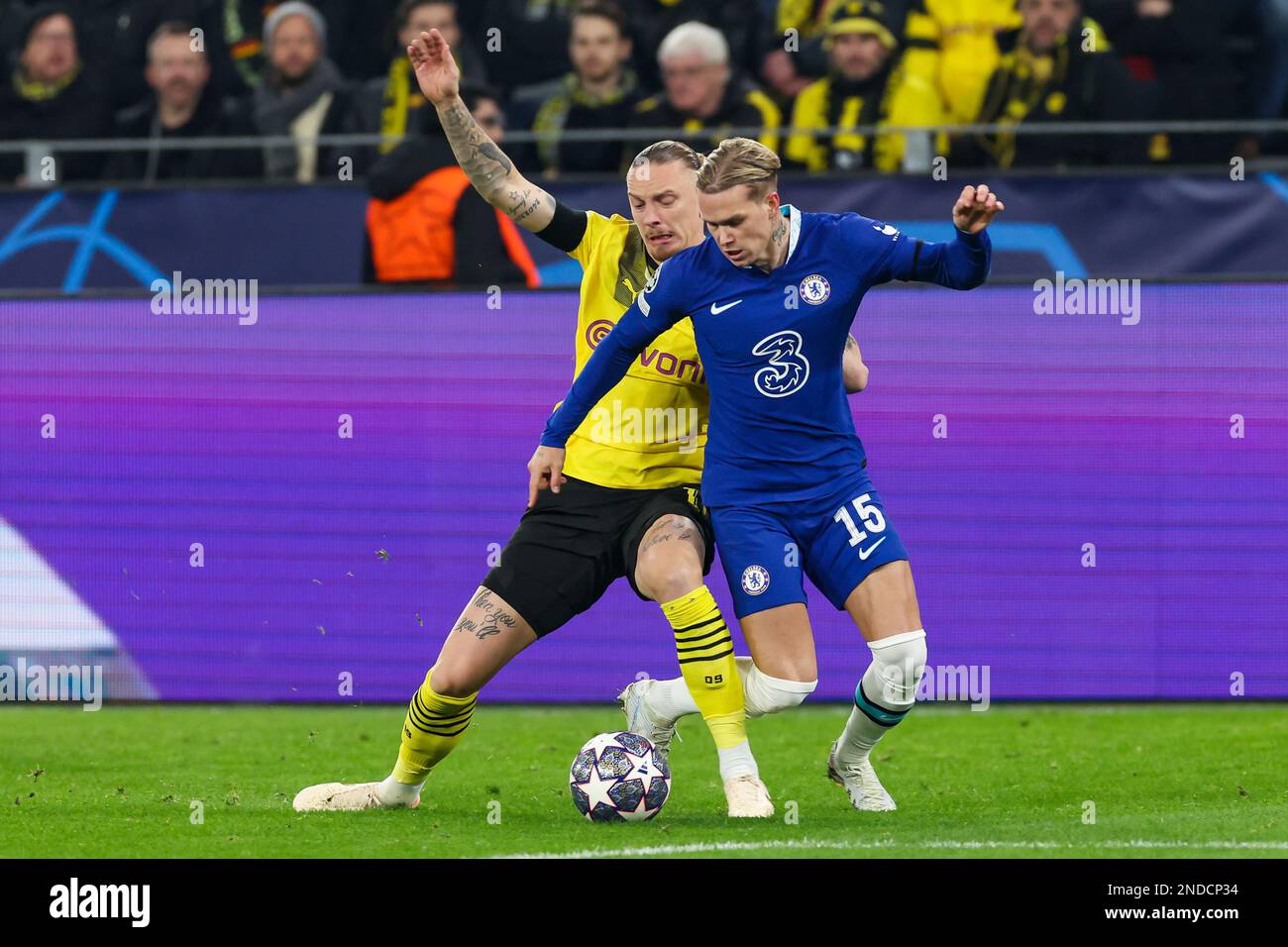 DORTMUND, GERMANY - FEBRUARY 15: Marius Wolf of Borussia Dortmund ...