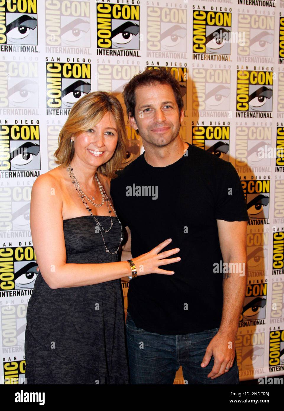 Director Zack Snyder and his wife, producer Deborah Snyder, pose for a ...