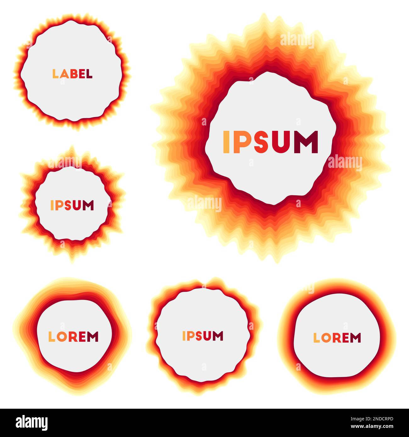 Abstract round labels. Astonishing circular backgrounds. Authentic ...