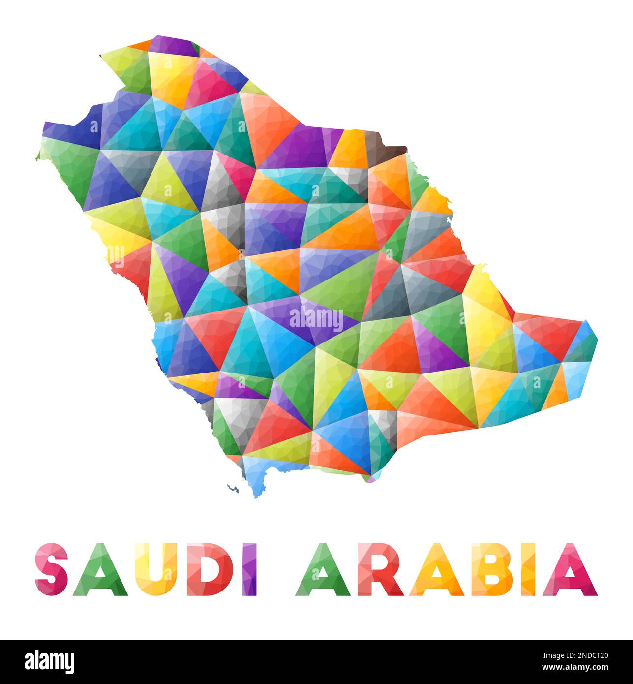 Saudi arabia polygonal map Stock Vector Images - Alamy