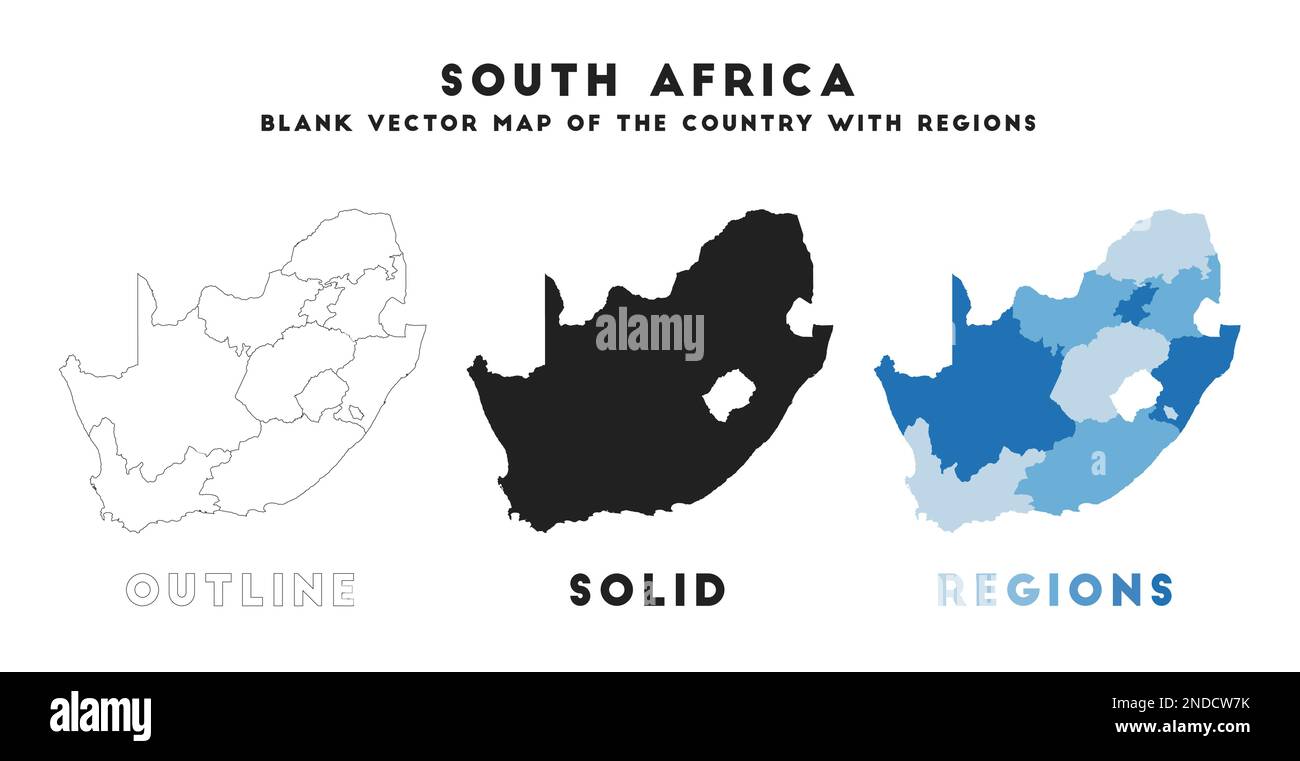 South Africa map. Borders of South Africa for your infographic. Vector ...