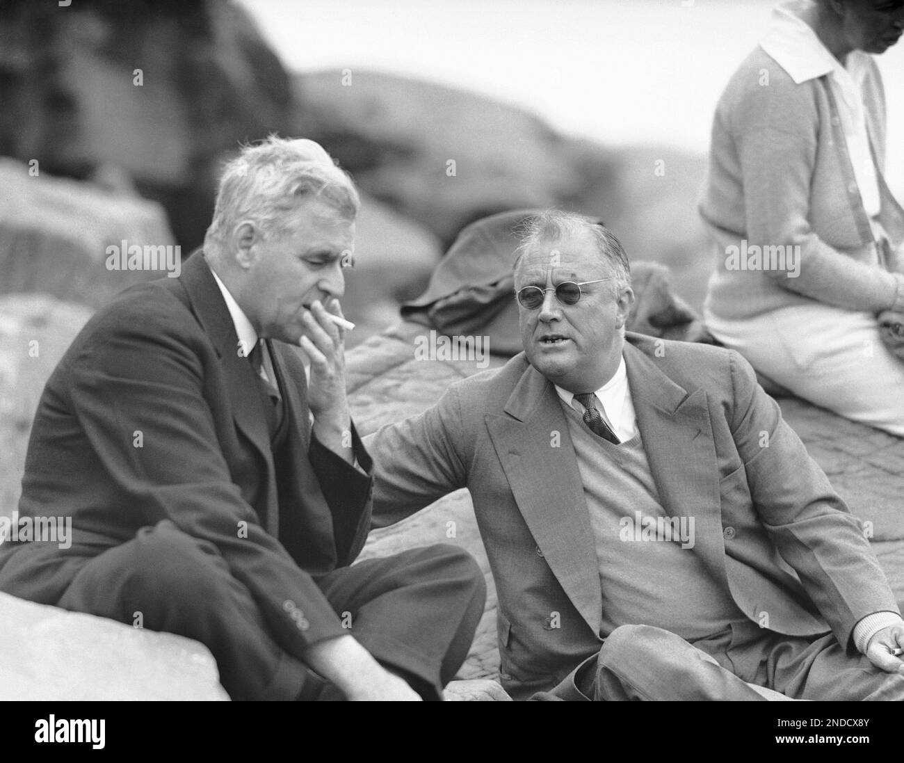 President President Franklin D. Roosevelt, right, is shown at ...
