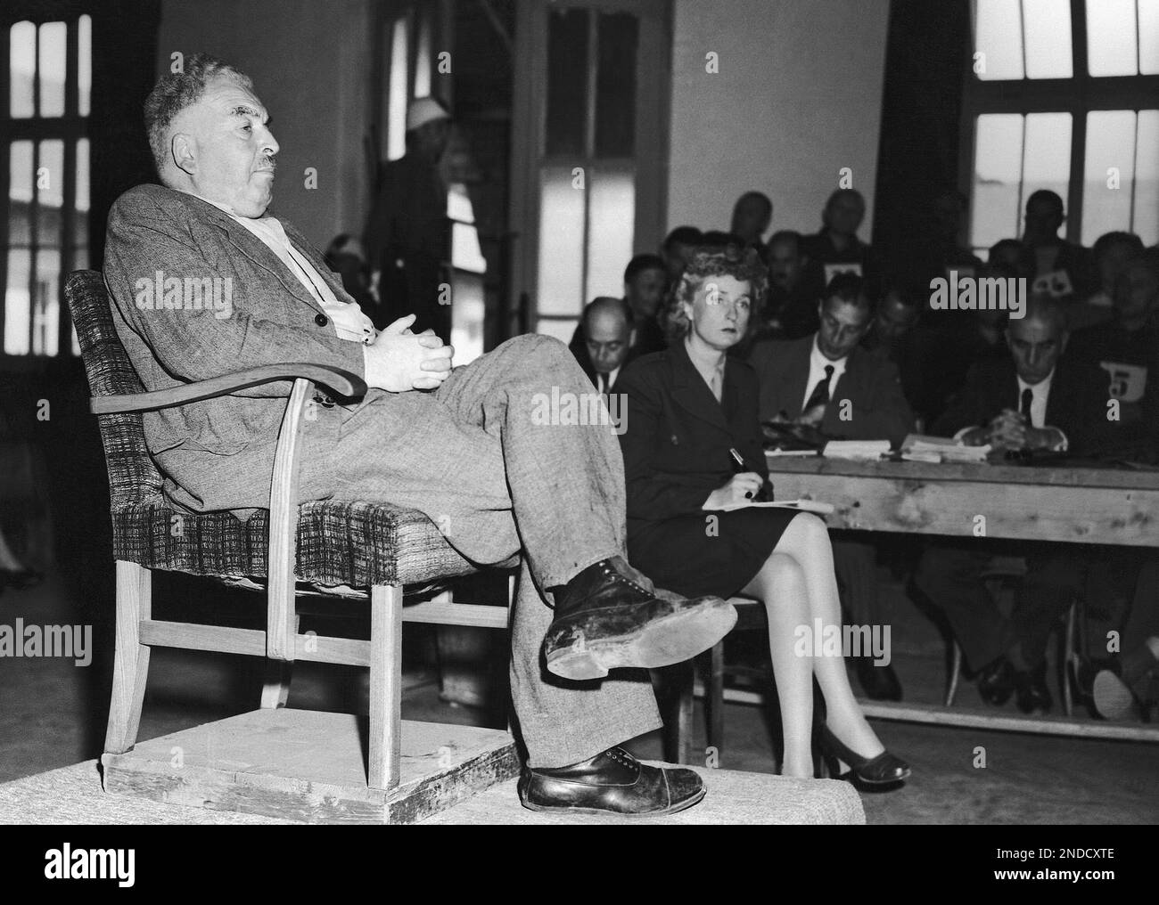 Physician Dr. Edwin Ellenbogen on trial in front of an American ...