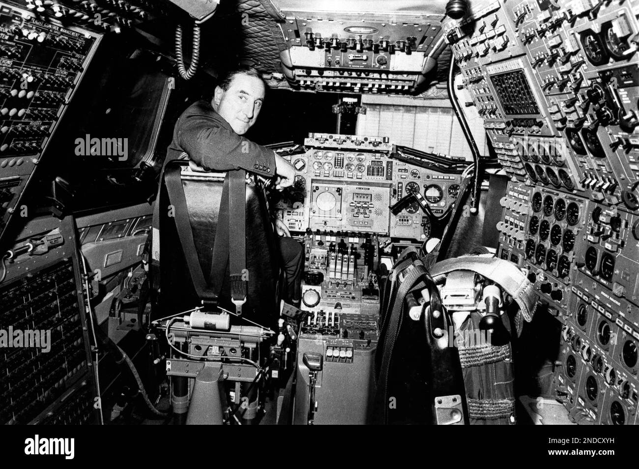 Mr. Brian Trubshaw, chief Concorde test pilot photographed in the ...