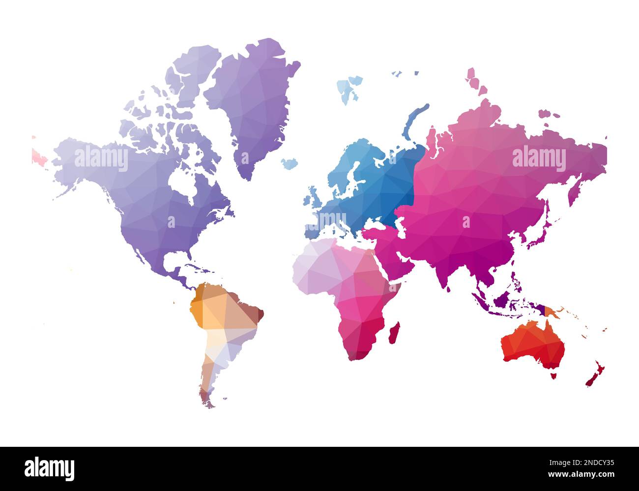 Low poly earth map vector global hi-res stock photography and images ...