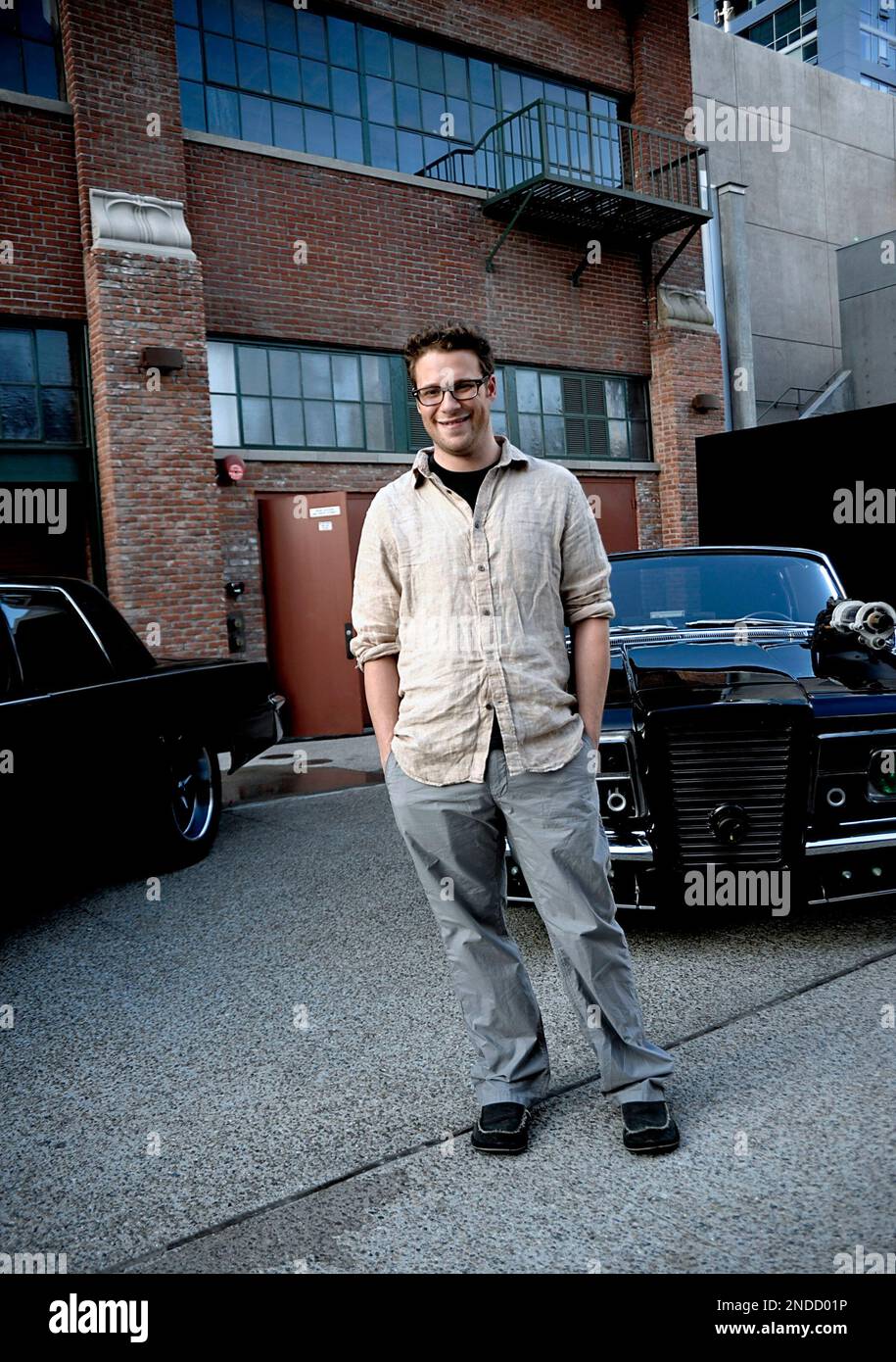 Actor Seth Rogen poses for a portrait during a press event for the ...