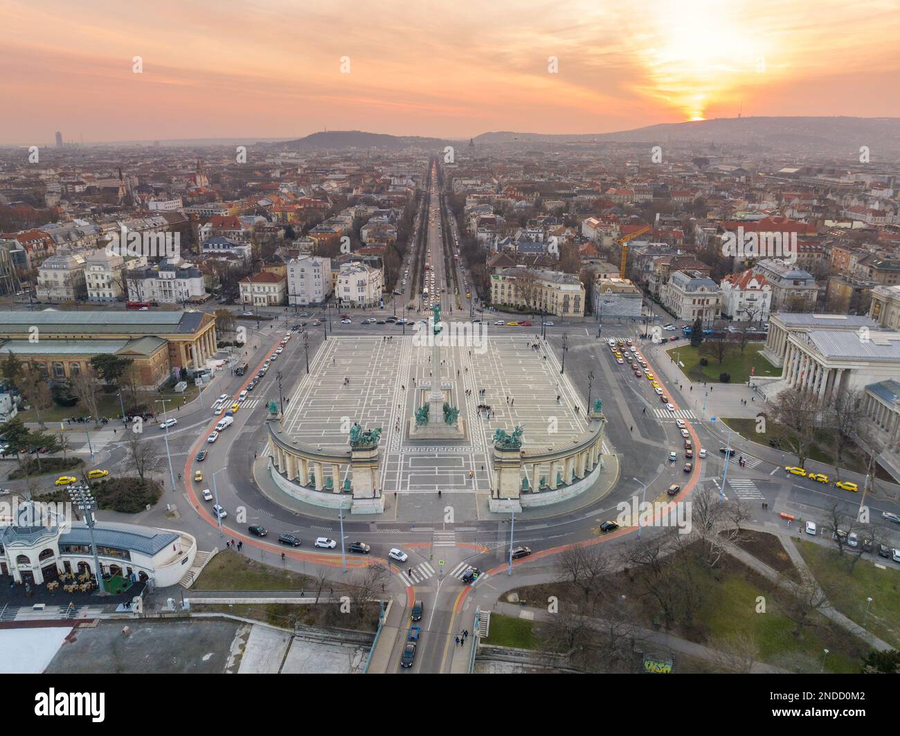 Millennium Monument on the Heroes' Square. Is one of the most-visited ...